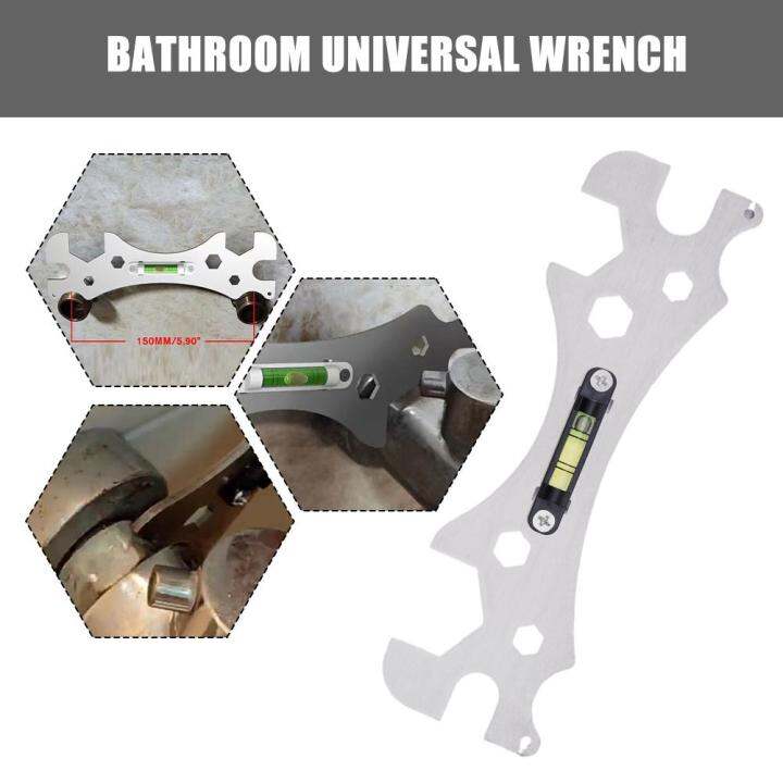 Universal Wrench Stainless Steel Bathroom Special Rain Hexagonal Level ...