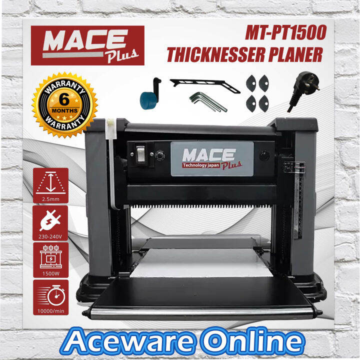 MACE MT-PT1500 Thicknesser Planer Portable Thickness Planer Without ...