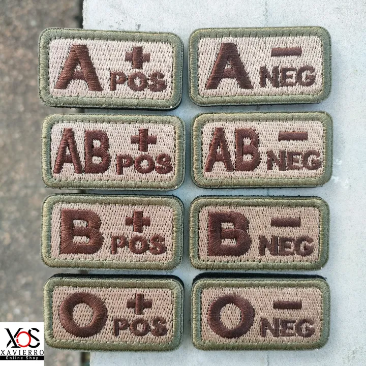 Blood Type Embroidery Velcro Patch | Lazada PH