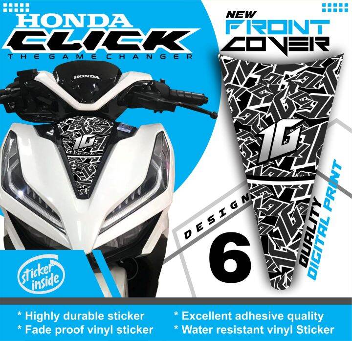 HONDA CLICK ONE GARAGE DESIGN PRINTED FRONT DECALS STICKER | Lazada PH