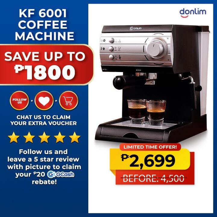 【factory outlet】 Donlim KF6001 Coffee Machine Espresso With Milk ...