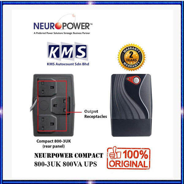 NEUROPOWER COMPACT 800-3UK UPS 800VA ( 800 - 3UK ) | Lazada