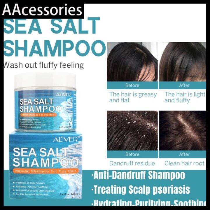 200g Aliver Sea Salt Shampoo Anti Dandruff Hair Treatment Scalp Itching