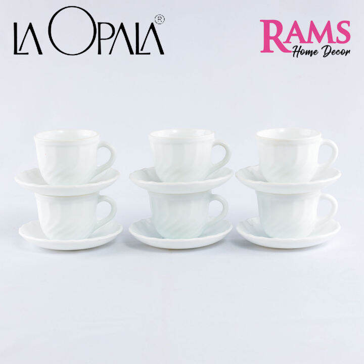 La Opala 12 Pcs Cup & Saucer Set / Tea Coffee Set / Drinkware ...