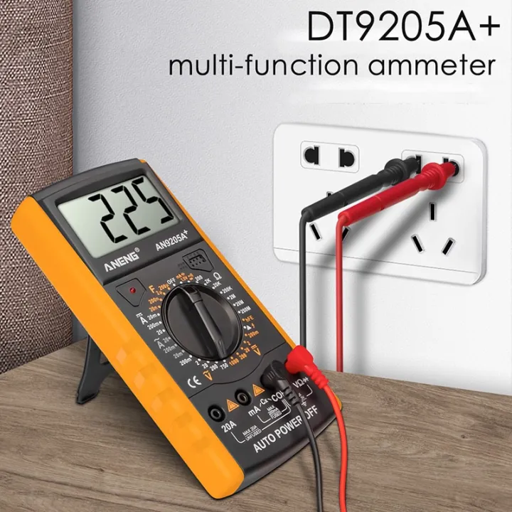 DT9205A Digital Multimeter AC DC LCD Voltmeter Ammeter Resistance Capacitance Meter Digital ...