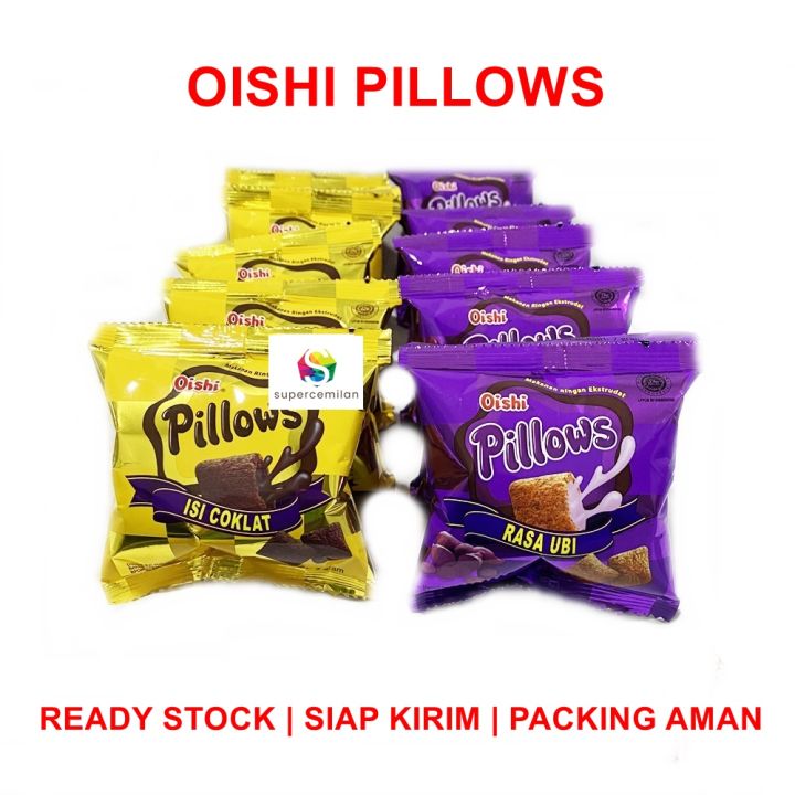 Oishi Pillows Snack Bantal Coklat / Ubi (isi 10 pcs) | Lazada Indonesia