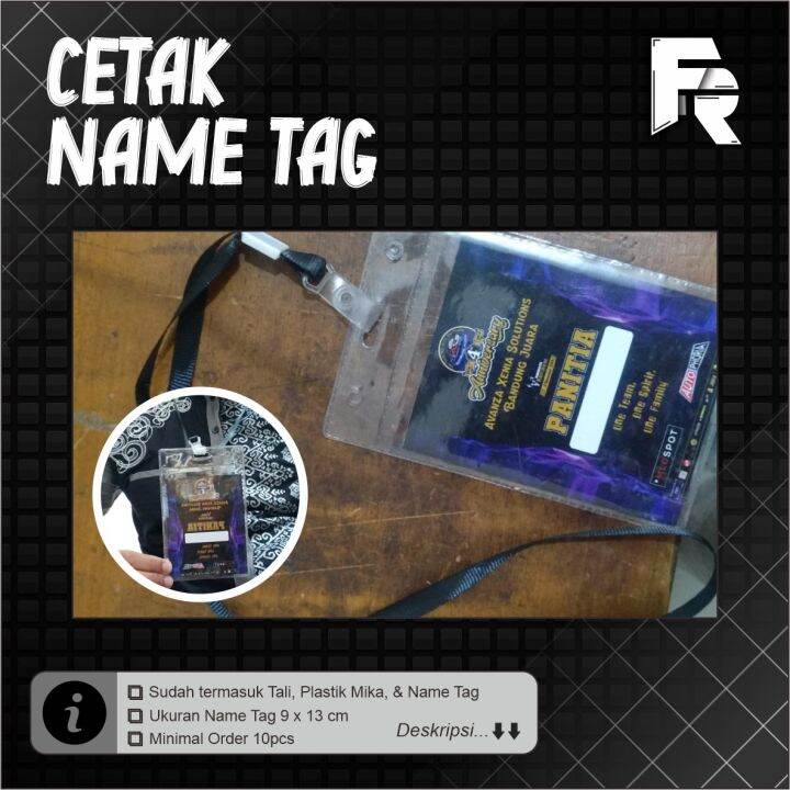 CETAK NAME TAG PANITIA EVENT/ACARA BAHAN ARTPAPER + TALI, MIKA | Lazada ...