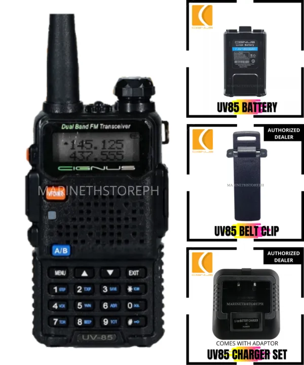 CIGNUS UV-85 | UV85 ACCESSORIES / BATTERY / BELT CLIP / CHARGER | Lazada PH