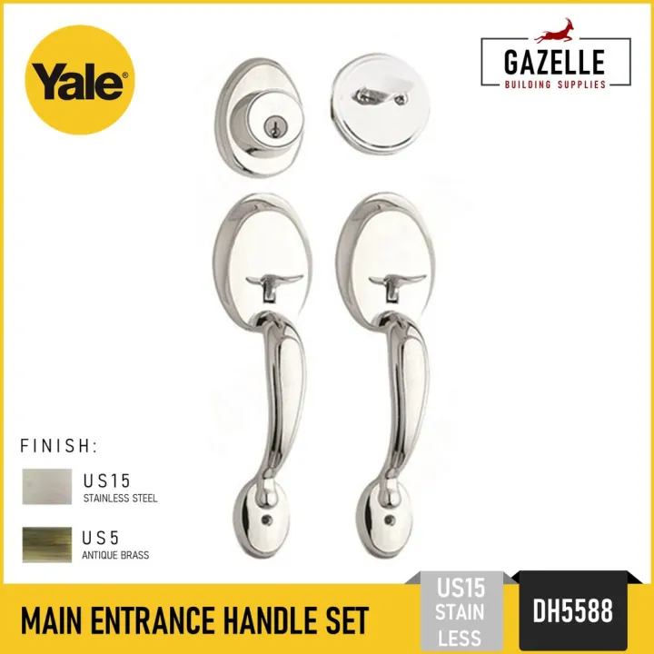 Factory direct sale Yale Main Entrance Handle Set Double Sided Single ...