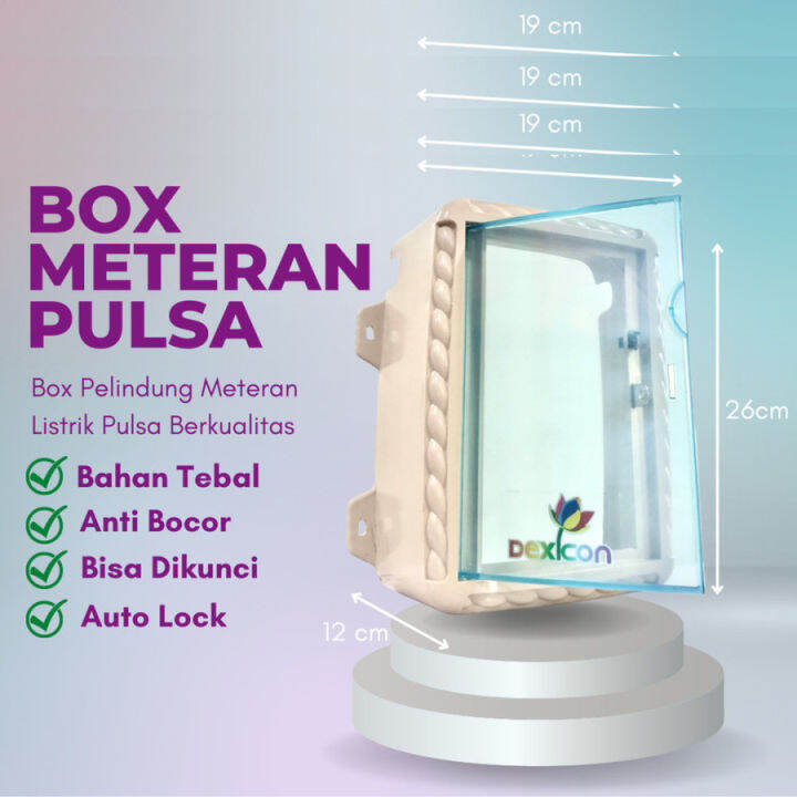 BOX METERAN TOKEN LISTRIK DEXICON KOTAK PELINDUNG KWH METERAN LISTRIK ...