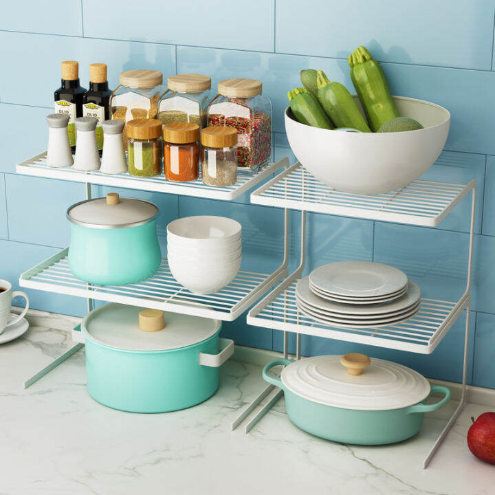 Kitchen Layered Rack Cabinet Compartment Sink Rack Partition Cabinet ...