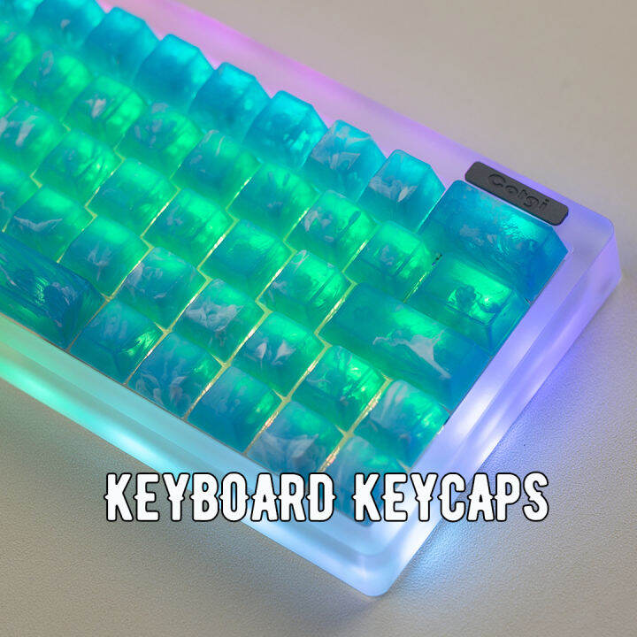 DIY Icebergs Keycaps Custom Transparent Cherry Profile PC Keycaps for ...