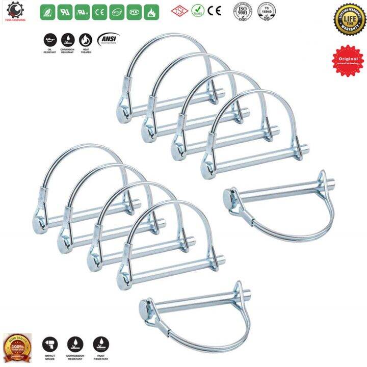 Wire Lock Pin 1/4 Inch Heavy Duty Safety Coupler Pin Shaft Locking Pto ...