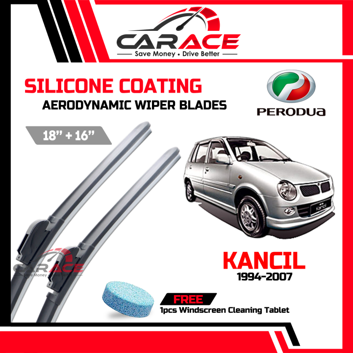Perodua Kancil 1994-2007 | CARACE Aerodynamic SILICONE Wiper Blades 18 ...