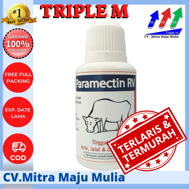PARAMECTIN RV 20 ml TRIPLE M Obat gudik myasis luka luar sapi hewan ...