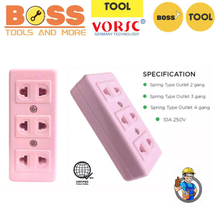 VORSC Surface Type Double Triple Quadruple Convenience Outlet | Lazada PH