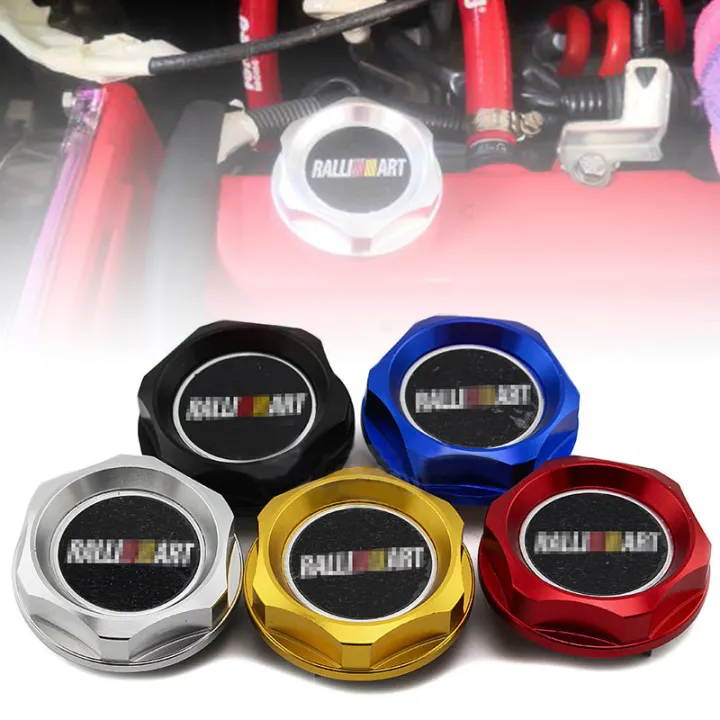 Ralliart Racing Engine Oil Cap Oil Fuel Filler Cover Cap For Mitsubishi ...