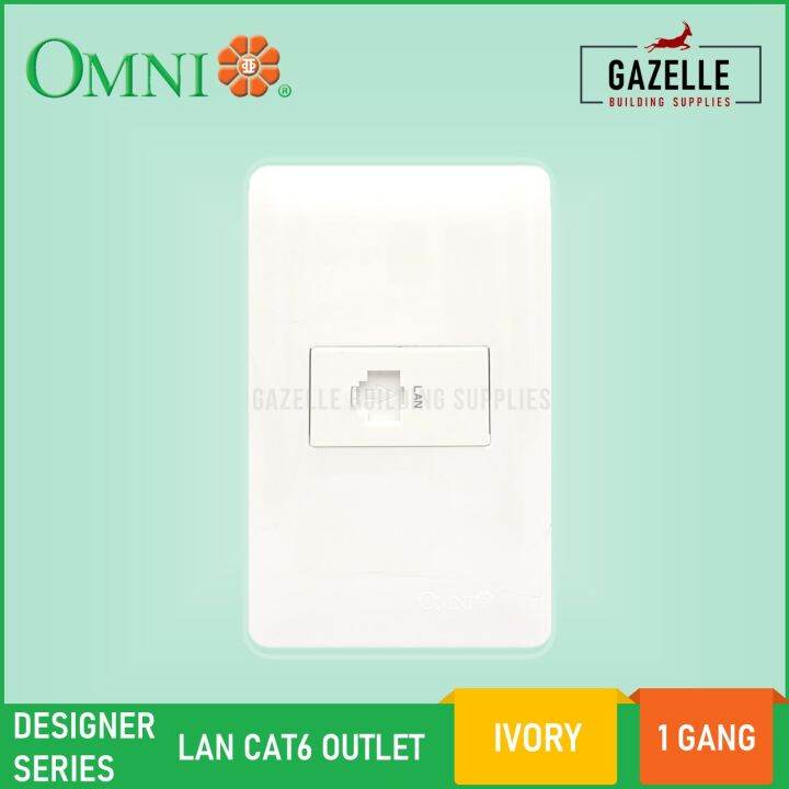 Omni Designer Series LAN CAT6 Outlet Ivory 1 Gang | Lazada PH