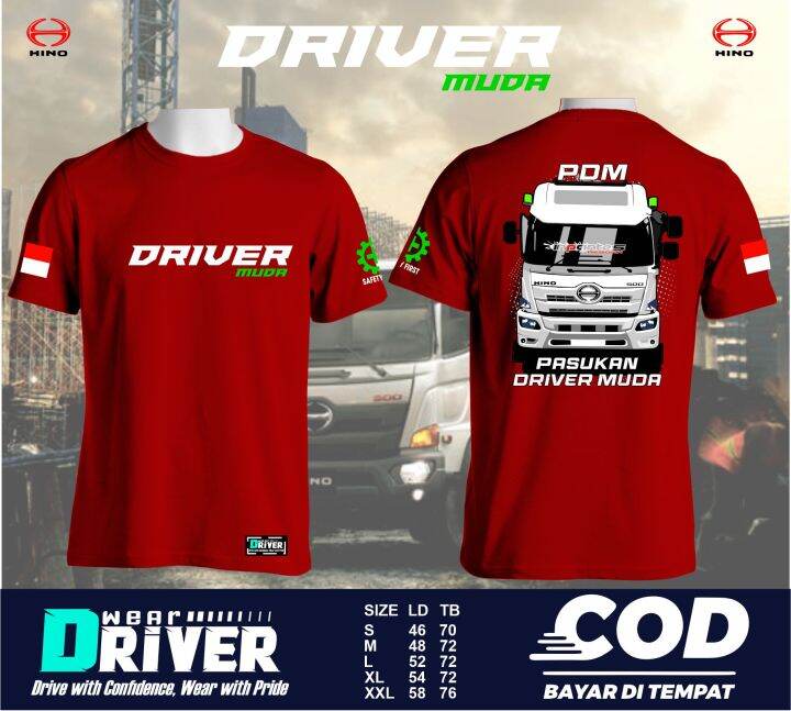 KAOS DRIVER MUDA HINO 500 DESAIN CUSTOM | Lazada Indonesia