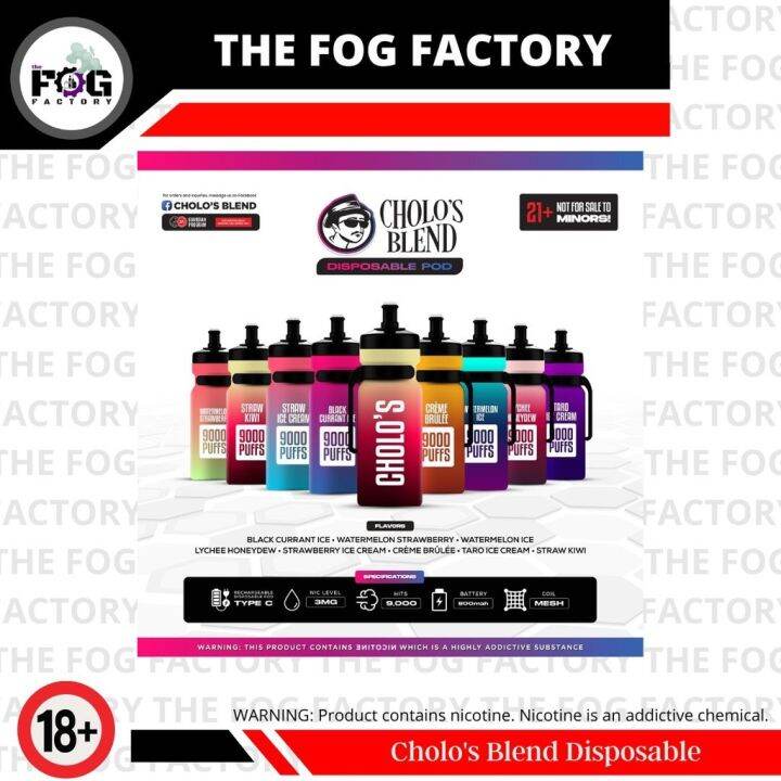 Cholos Blend Disposable 9000 puffs | Lazada PH