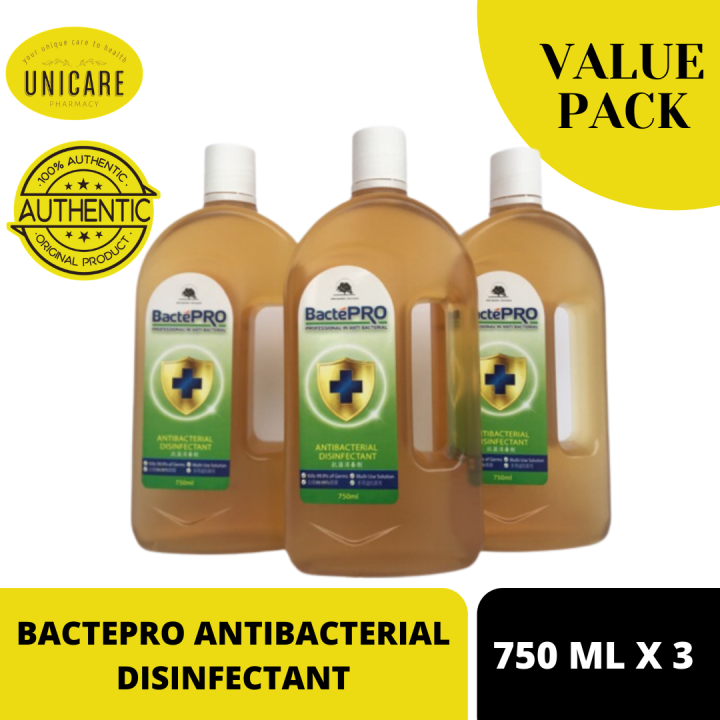 BACTEPRO ANTIBACTERIAL DISINFECTANT (750ML X 3) | Lazada