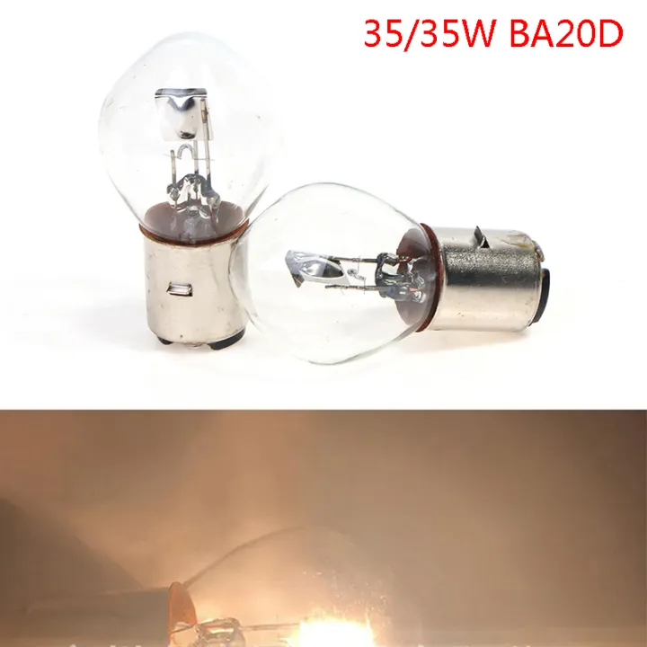 2x 12V 35W B35 BA20D Halogen Headlamps For Motorcycle Bulbs ATV Moped ...