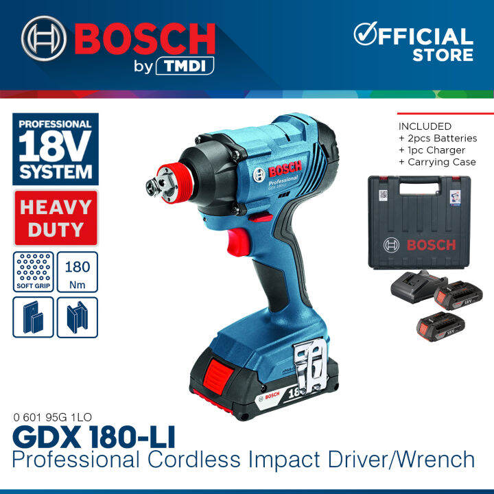 Bosch Professional Cordless Impact Wrench With 2x Battery And Charger