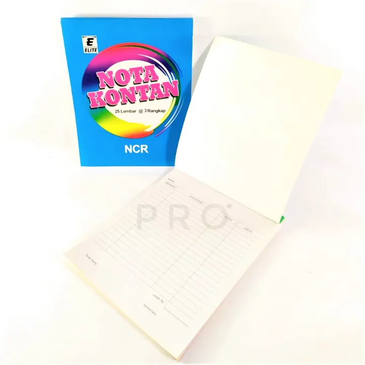 BUKU NOTA KONTAN KECIL 3 RANGKAP 3 PLY NCR TANPA KARBON CARBONLESS ...