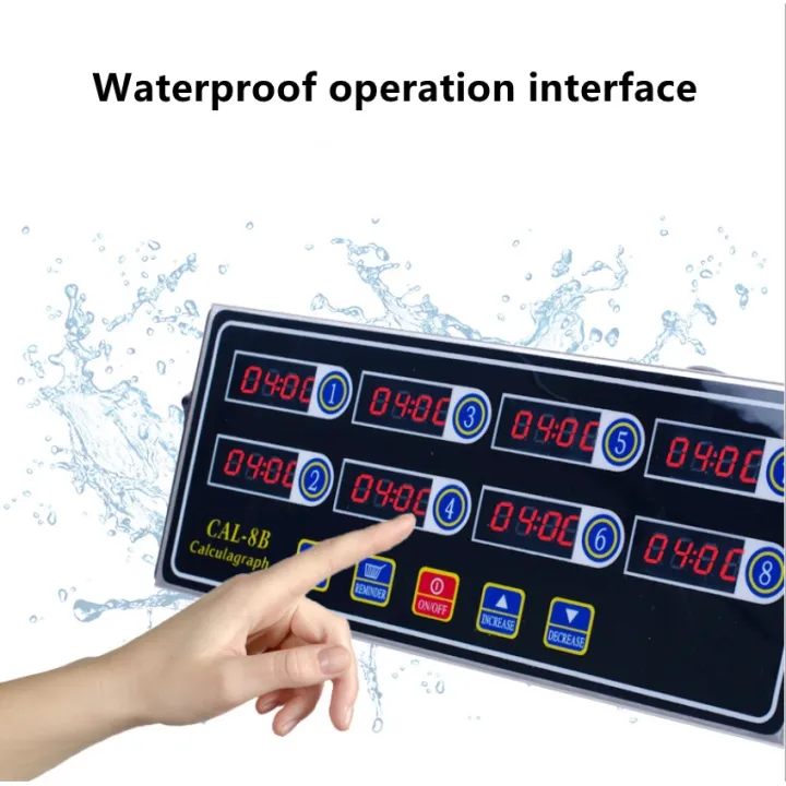 8 Channels- Digital Timer/Kitchen Reminder Timer/Stage Reminder Alarm Timer Countdown Up Clock ...