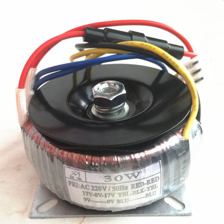 2022 30W Toroidal Transformer 17V-0-17V 0-9V สำหรับเครื่องขยายเสียง ...