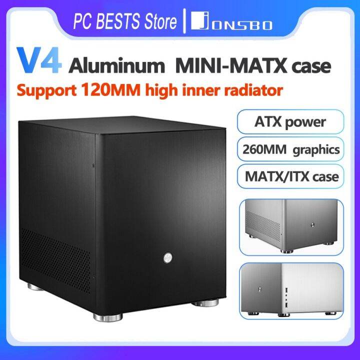 Jonsbo V4 MINI-MATX/ITX Case MATX Motherboard All-Aluminum Chassis ATX ...