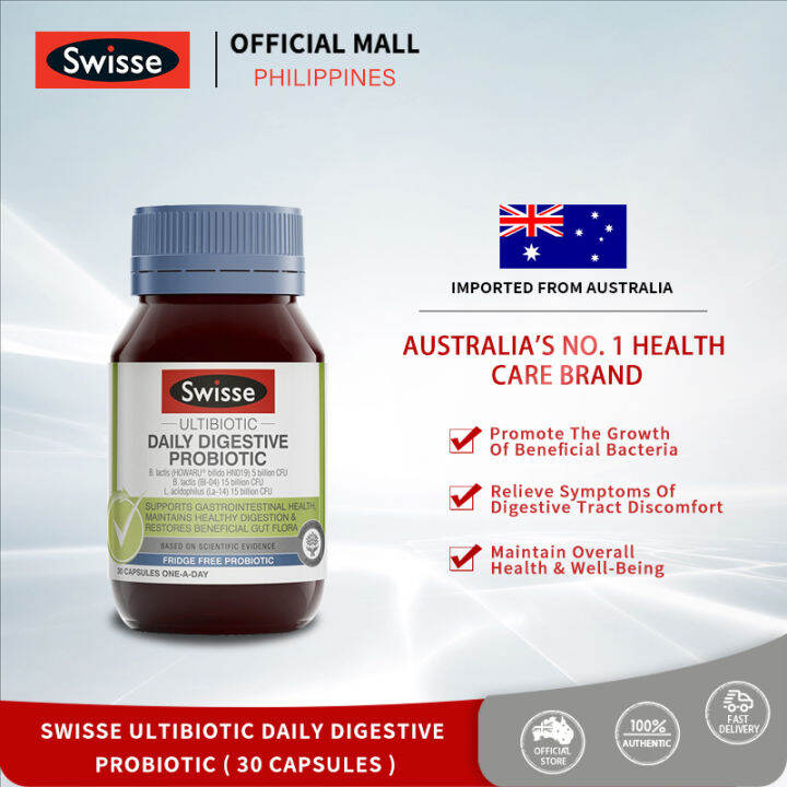 Swisse Ultibiotic Daily Digestive Probiotic 30 Capsules | Lazada PH
