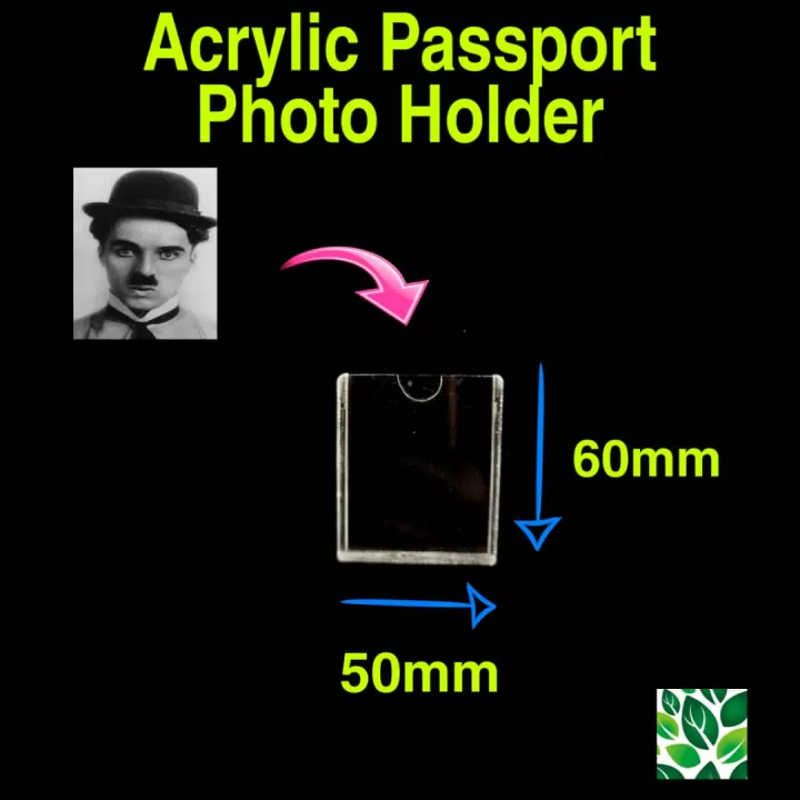 Acrylic Clear Passport Size Photo Frame For Organisation Chart/ Carta ...