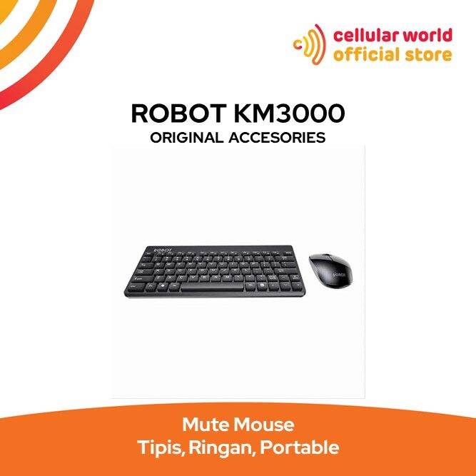 Wireless Keyboard Robot KM3000 Garansi Resmi Indonesia | Lazada Indonesia