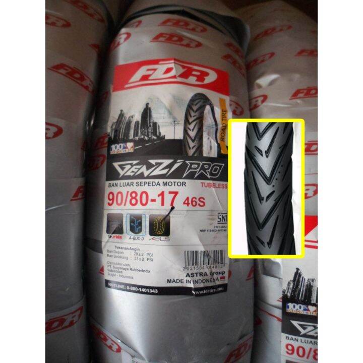 Ban Motor FDR Genzi Pro 90/80-17 Ring 17 Tubeless | Lazada Indonesia