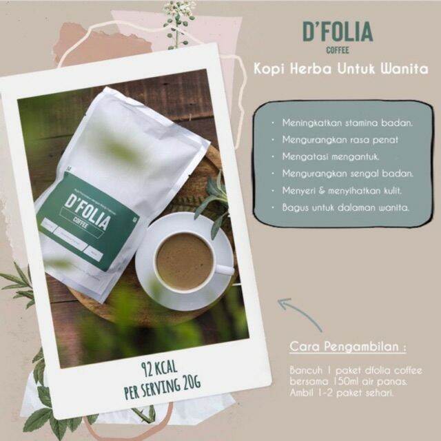 Original D'folia Coffee Sendayu Tinggi 15 sachets Dfolia | Lazada