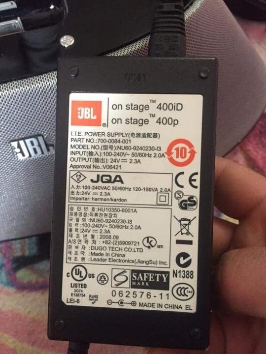 Original/2022 Applicable to JBL on stage 400iD 400P power adapter 700-0084-001 24V2.3A | Lazada PH