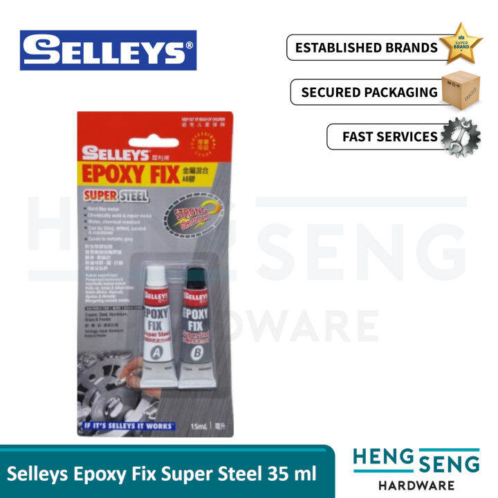 Selleys Epoxy Fix Super Steel 35 ml A+B Repair Copper Steel Aluminum ...