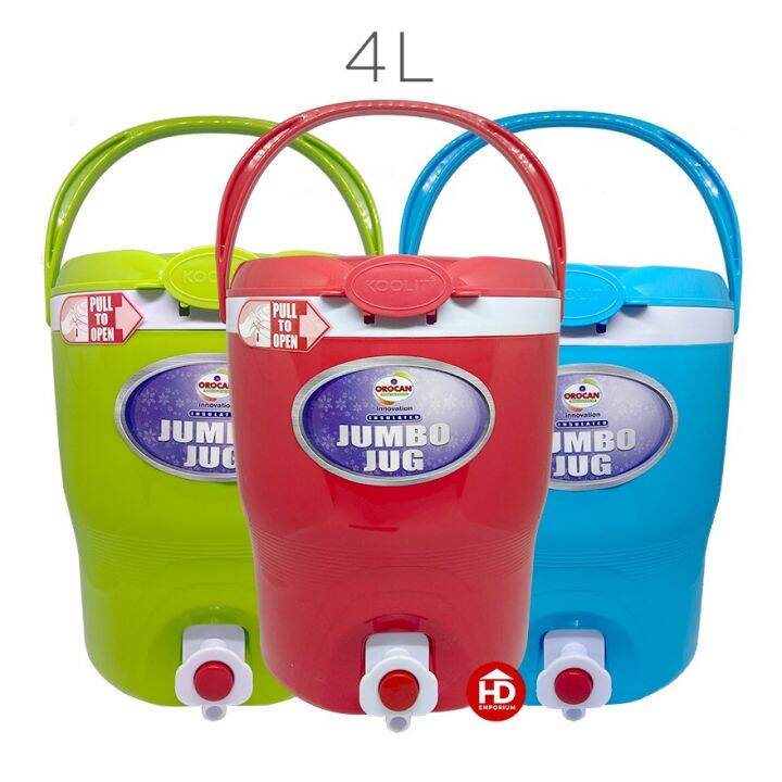 4L JUMBO WATER JUG, High Quality / Orocan Plastic Product / Insulated ...
