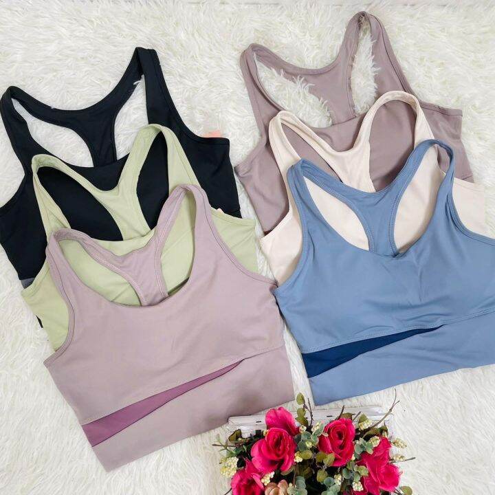 Isabelle.Q Yoga Crop Top Sando Stretch Silk Fabric with Slash Design # ...