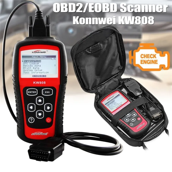 Original KONNWEI KW808 OBD Car Scanner OBD2 Auto automotive Diagnostic ...