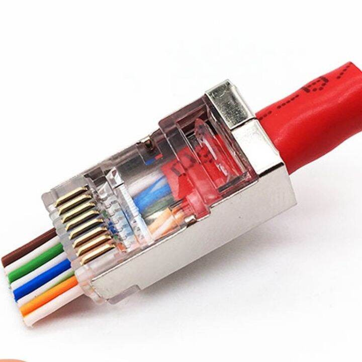 COD EZ CAT6 RJ45 Shielded Pass Through (Tagusan）FTP Network Modular ...