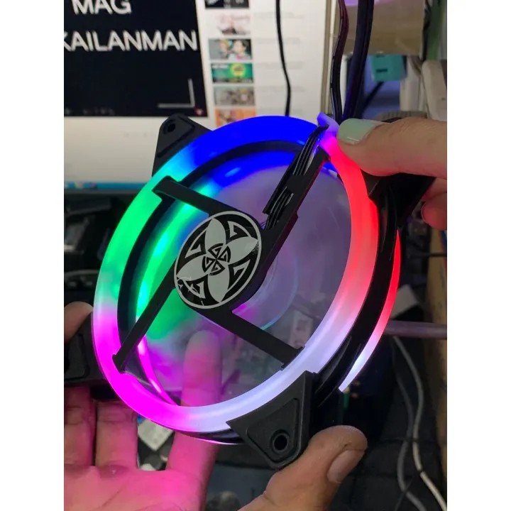 Rgb fan G-storm 120mm Dualsided led with screws( Gstorm fantech keytech ...