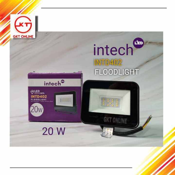 Lampu Sorot Flood Light Intech 20 Watt Cool daylight | Lazada Indonesia