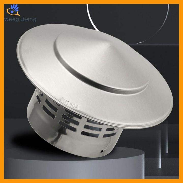 WEEGUBENG Stainles Steel Chimney Cap Exterior Wall Smoke Exhaust Hood ...