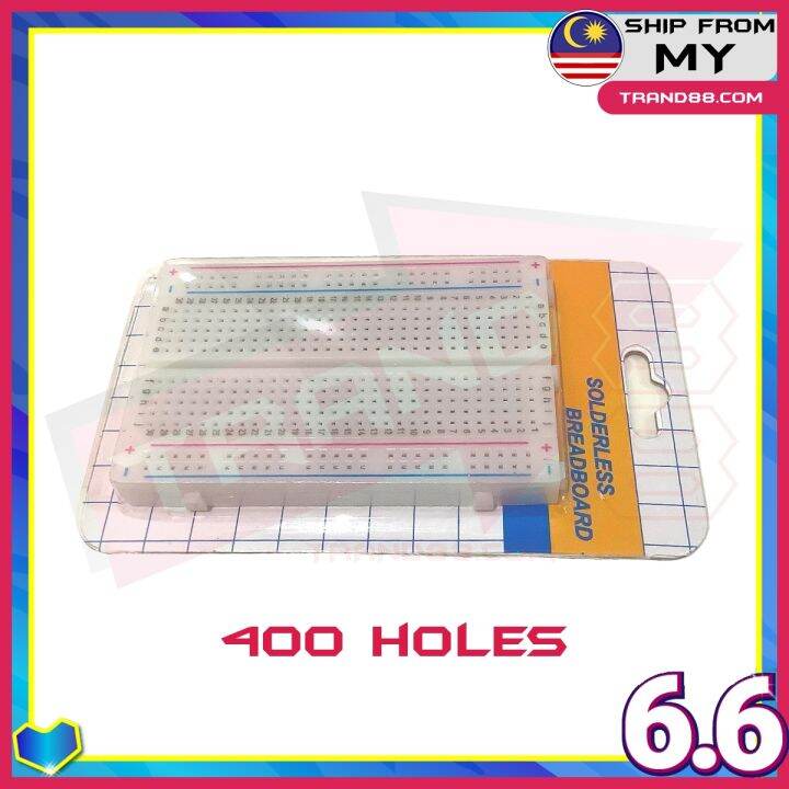 MB-102 MB102 Breadboard 400P Holes Solderless Bread Board | Lazada