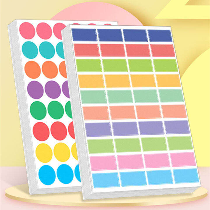 1 Sheet/set 25mm DIY Stickers Colorful Writing Round Sticker Labels Dot ...