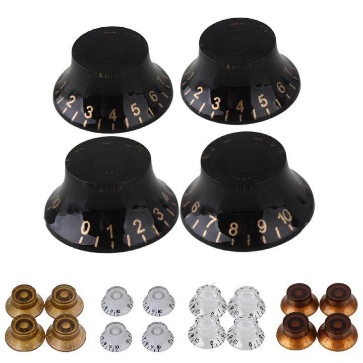 4X Top Hat Transparent Volume Tone Control Knob For Electric Guitar 6Mm Dia Hole | Lazada PH