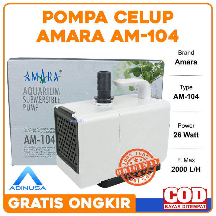 POMPA CELUP SUBMERSIBLE PUMP AMARA AM 104 AM104 AQUARIUM KOLAM | Lazada Indonesia