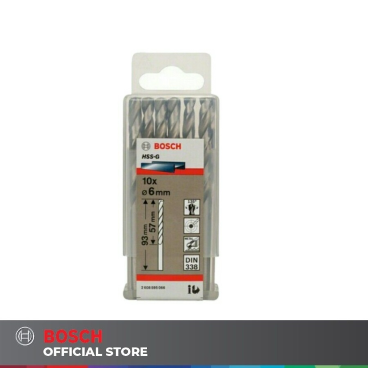 BOSCH Mata Bor HSS-G Metal Drill Bit 6.0 MM X 10 PCS | Lazada Indonesia